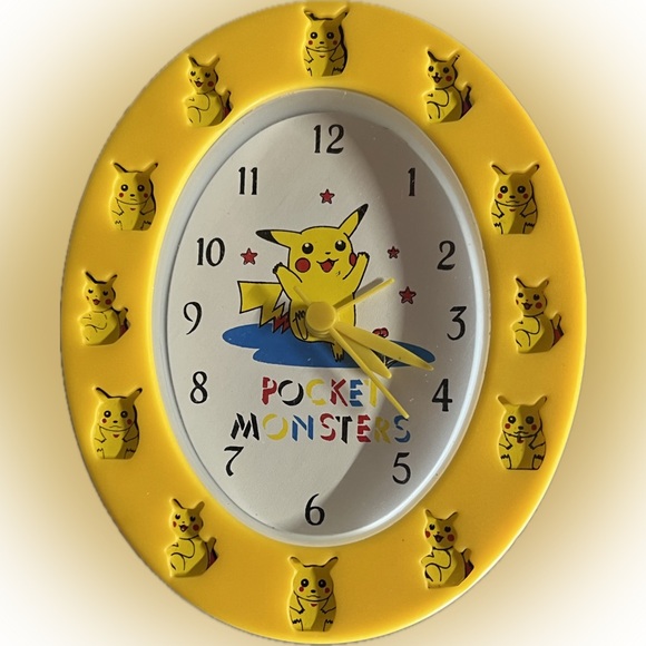 Other | Yellow Pokmon Themed Clock | Poshmark